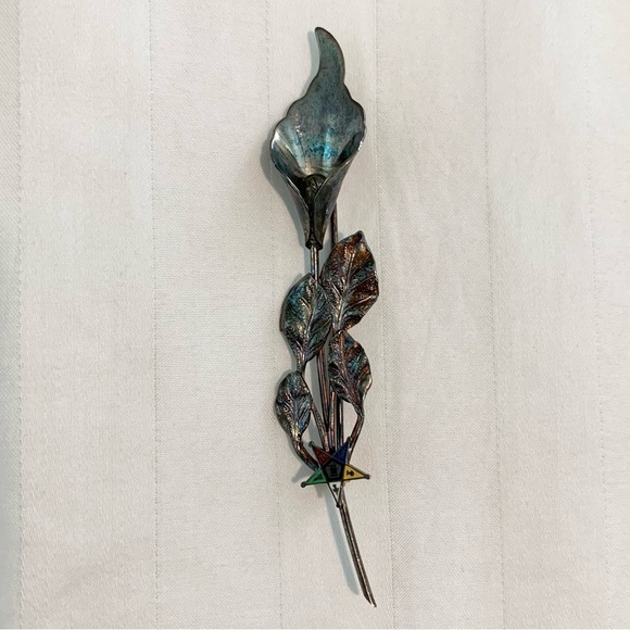 Jewelry | Rare Vintage Rebekah Lodge Sterling Lily Brooch | Poshmark